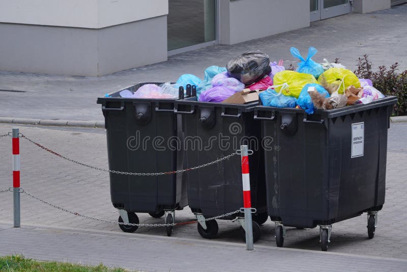 Mixed Garbage in Large Quantities in the Construction Container ...
