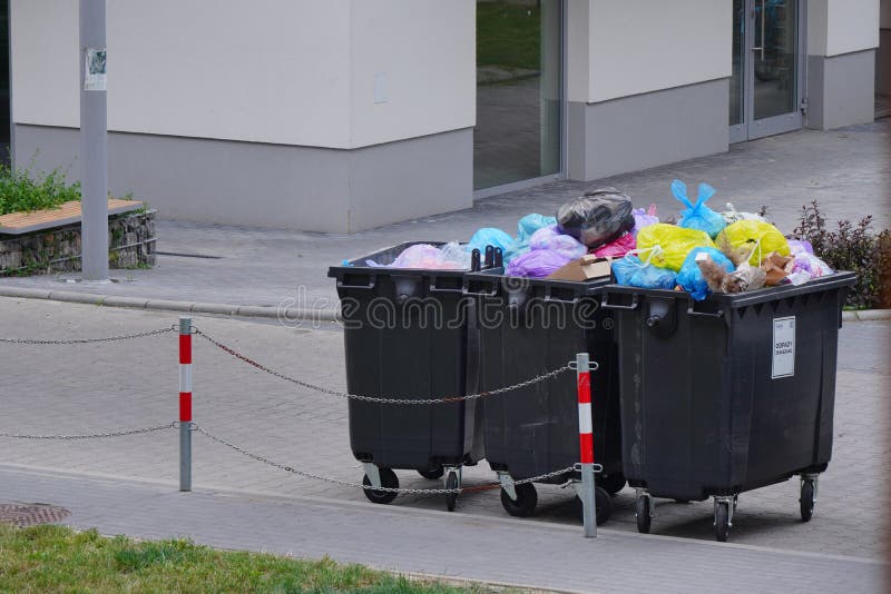 Mixed Garbage in Large Quantities in the Construction Container ...