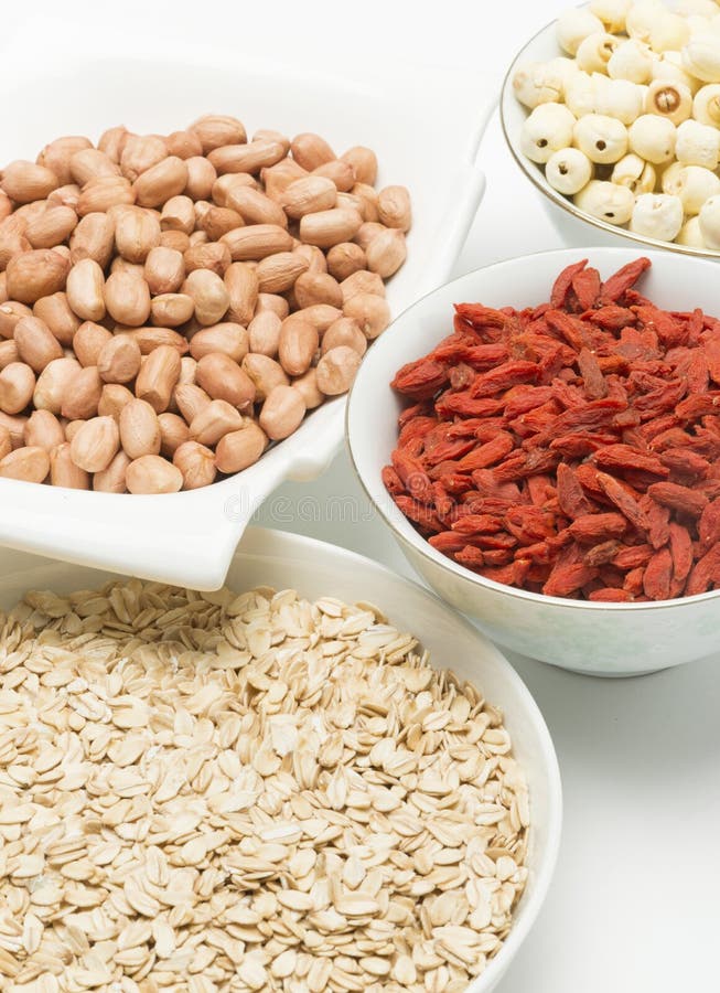 Mixed grains in bowls stock photo. Image of dish, bowl - 34480326