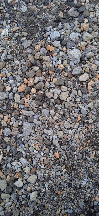 Mixed Gravel Stones Scattered on the Ground Stock Photo - Image of ...