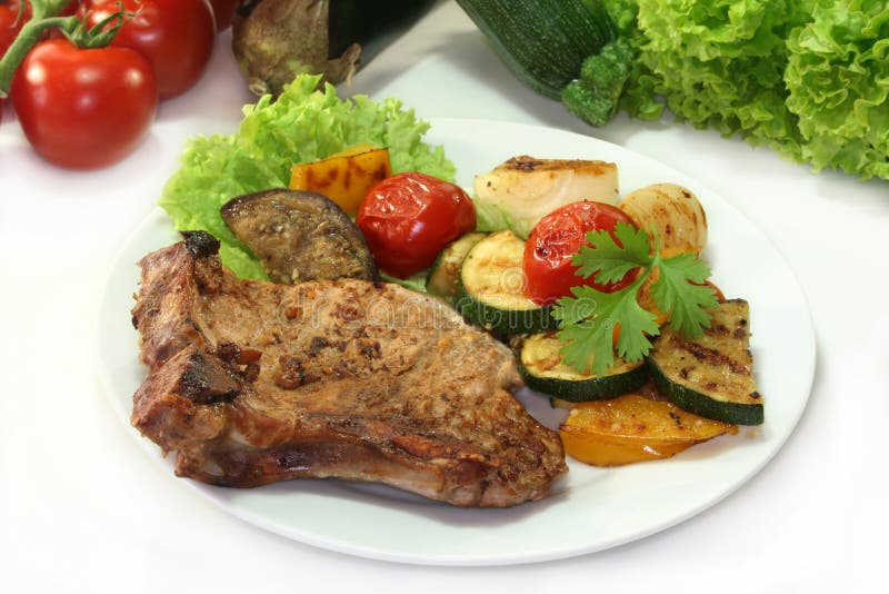 Mixed grill stock image. Image of juicy, pork, vegetables - 15042767