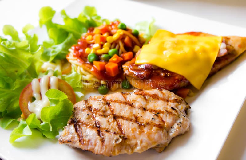 Mixed grill meat stock photo. Image of medium, grill - 38026726