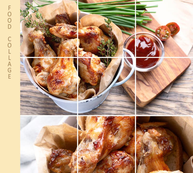 Mixed Grilled Chicken Collage Stock Image - Image of cooking, skewer ...