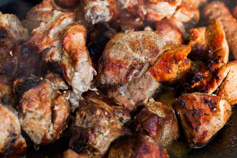 Mixed Grilled Meat Platter. Assorted Delicious Grilled Meat Stock Image ...