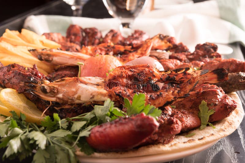 Mixed Grilled meat stock image. Image of meal, grill - 69388079