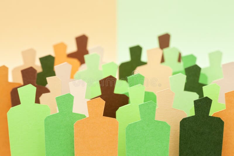 Two Divided Groups of People Stock Illustration - Illustration of ...