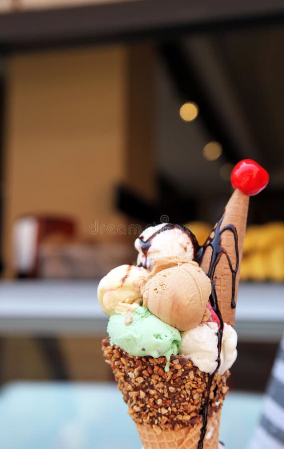 Mixed ice cream stock photo. Image of delicious, mixed - 148859834