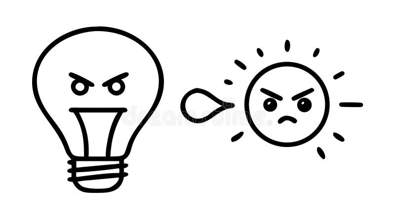 Mixed Idea Lightbulb Icon Vector Illustration, Complex Concept, Vector ...