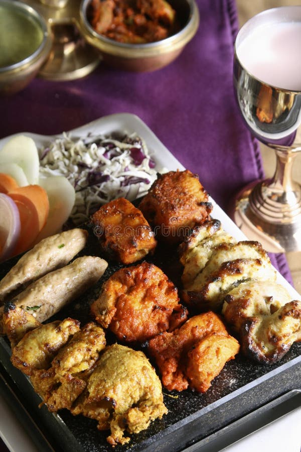 Mixed Kebab - a Grilled Meat Snack Stock Image - Image of kebab ...