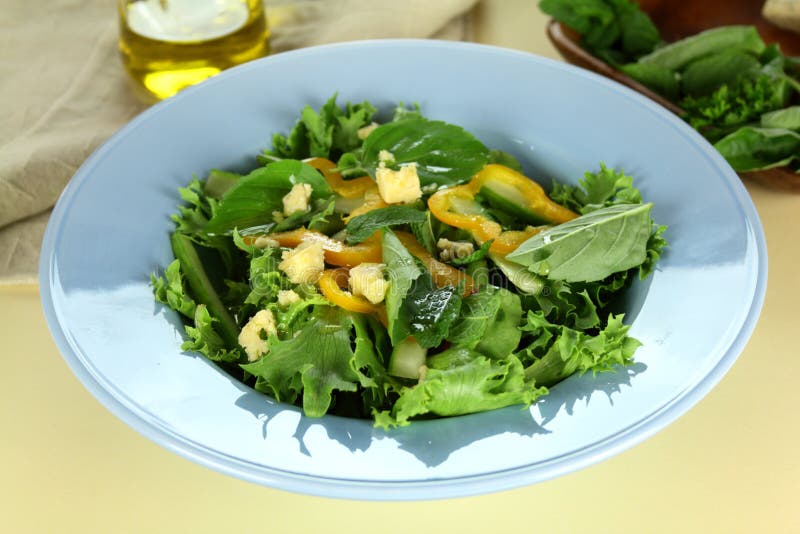 Mixed Leaf Salad stock photo. Image of gourmet, cuisine - 18190062