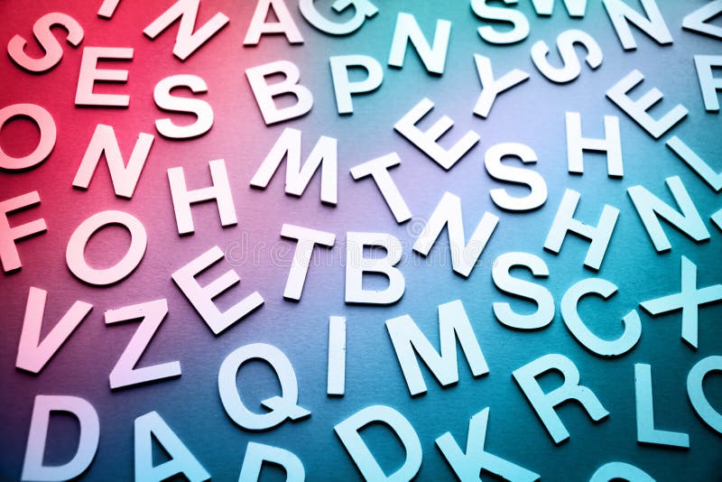 Mixed Letters Pile Closeup Photo Stock Illustration - Illustration of ...