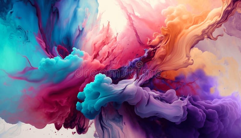 Mixed Liquid Colors in Blank Space. Colorful Dynamic Background Stock ...