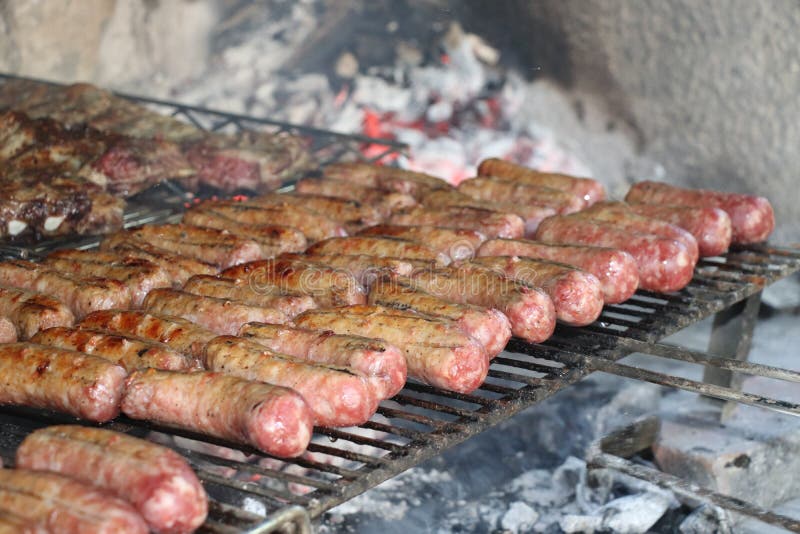 Mixed meat stock photo. Image of heat, barbecued, coals - 215770614