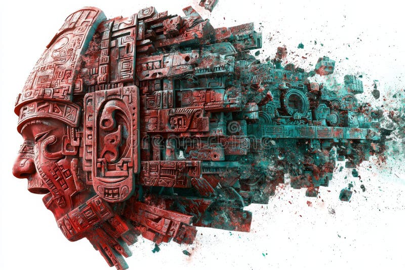 Mixed Media Artwork Boasts Intricate Patterns and Rich Textures. Stock ...