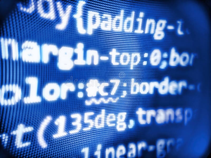 Mixed Media Background. Computer Program. Developing Programm. Close Up of Random Computer Code ...