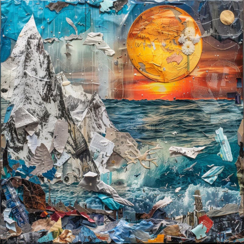 Mixed Media Ecological Art stock photo. Image of melting - 312827496