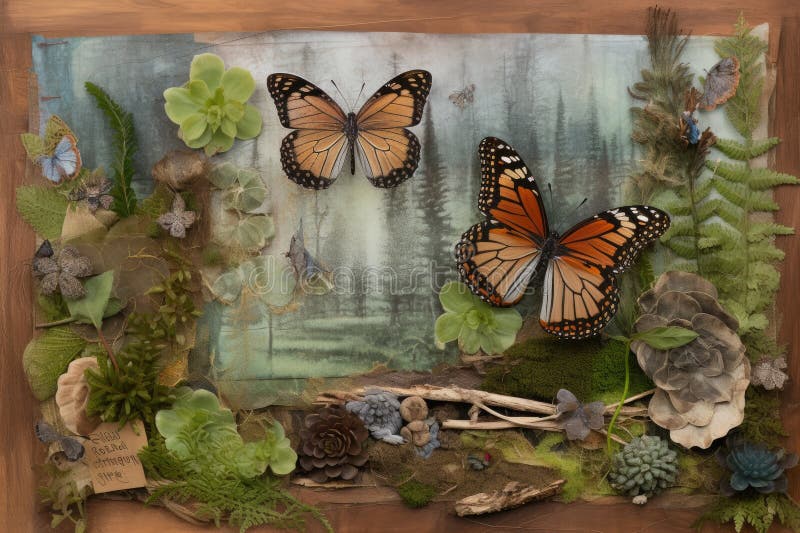 Mixed-media Collage of Natural Elements and Text for a Nature-inspired ...