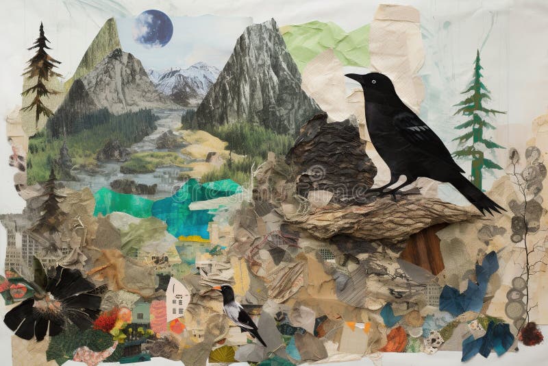 Mixed Media Environmental Collages, Concept of Sustainability, Created ...