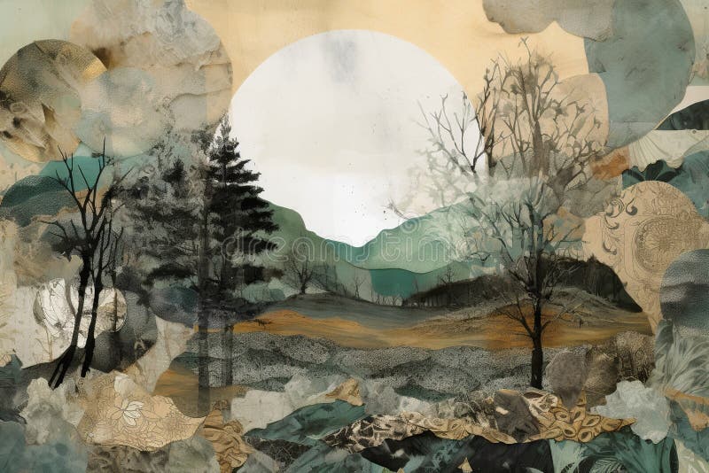 Mixed Media Environmental Collages, Concept of Sustainability, Created ...