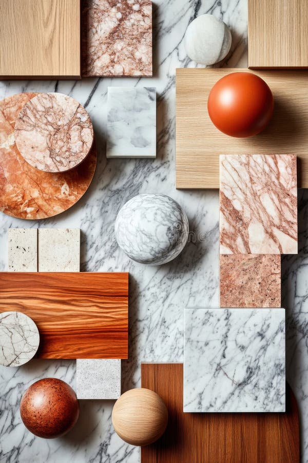 Mixed Media Geometric Textures in Harmonious Arrangement on Neutral ...