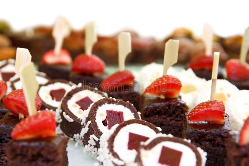 Dessert Canapes stock image. Image of chocolate, modern - 35048783