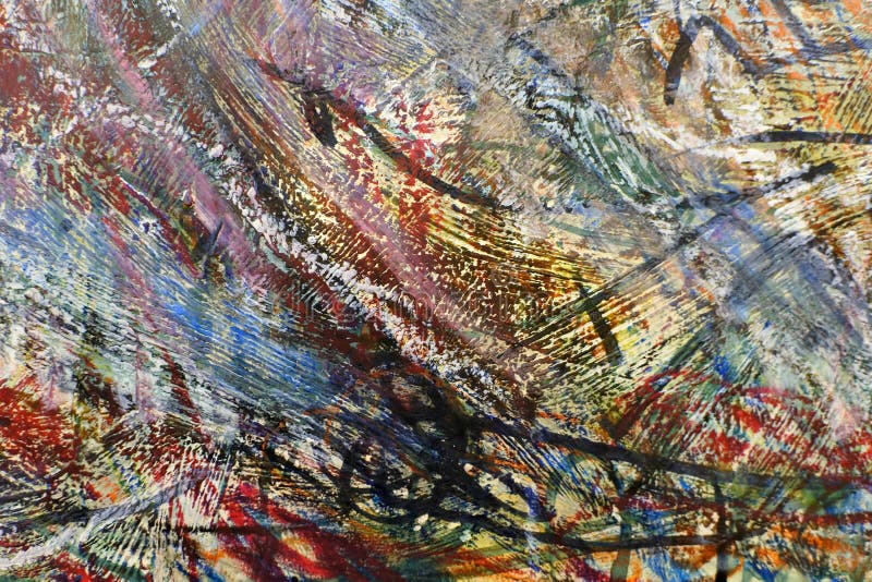 Mixed Multi-layer Image Technique. Color Sketch. a Jumble of Lines and ...