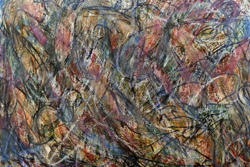 Mixed Multi-layer Image Technique. Color Sketch. a Jumble of Lines and ...