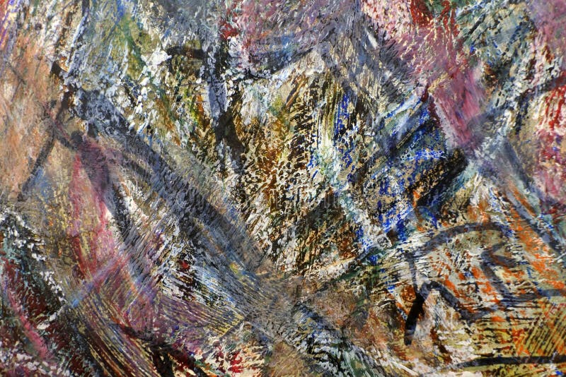 Mixed Multi-layer Image Technique. Color Sketch. a Jumble of Lines and ...