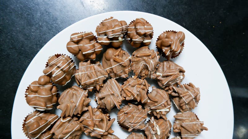 Mixed Nut Milk Chocolate Praline Stock Image - Image of assortment ...