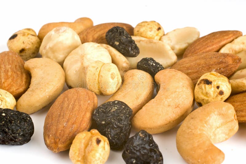 Mixed nuts stock photo. Image of food, healthy, raisins - 18964798