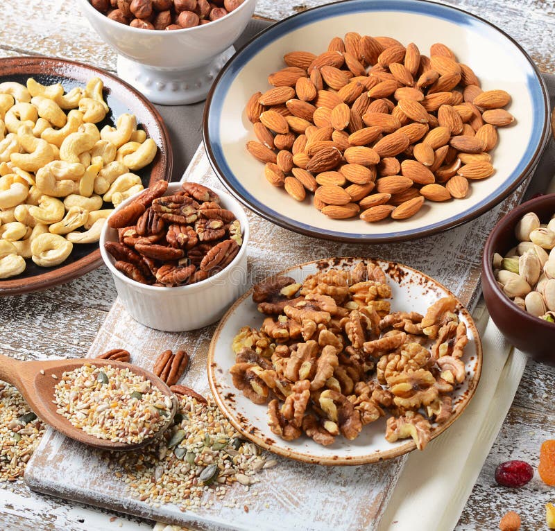 Mixed nuts stock image. Image of nuts, walnut, seeds - 70221979