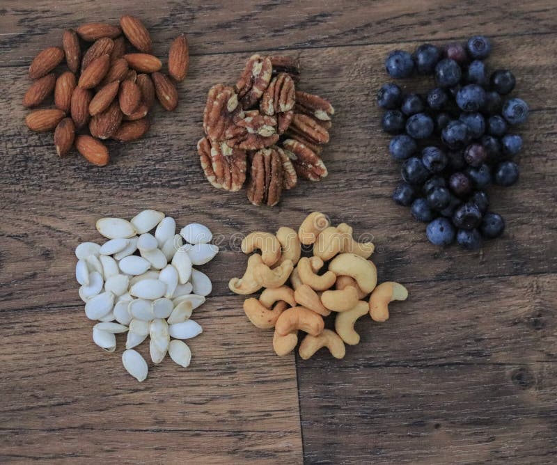 Mixed nuts and berries stock photo. Image of mixed, pumpkin - 120749106