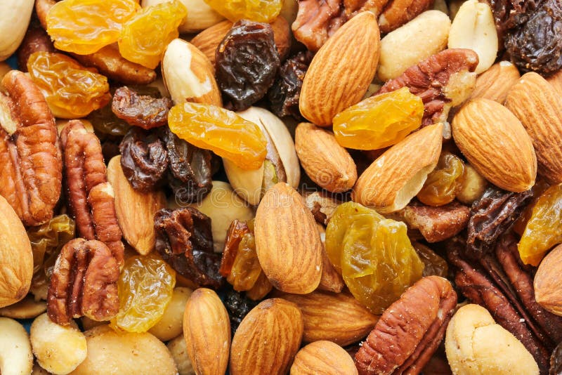 Mixed Nuts Healthy Snack Close Up Stock Image - Image of fruits, pecans ...