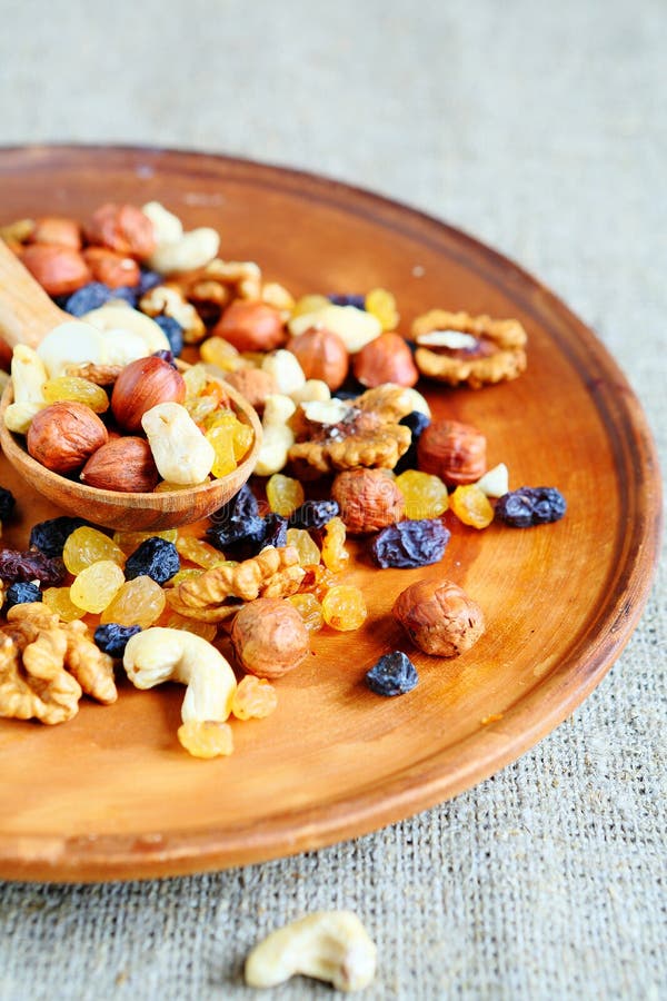 Mixed nuts on platter stock image. Image of almonds, hazelnut - 36546307
