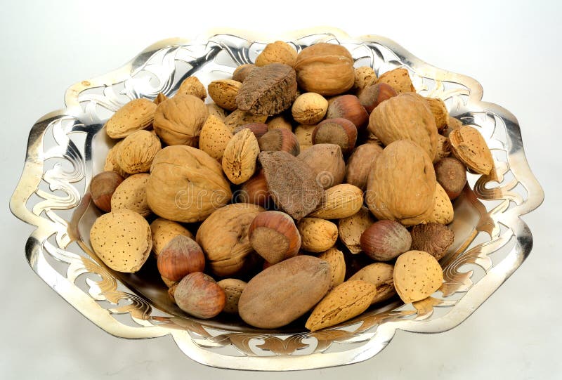 Mixed nuts in the shell stock photo. Image of nuts, hazelnuts - 32576216