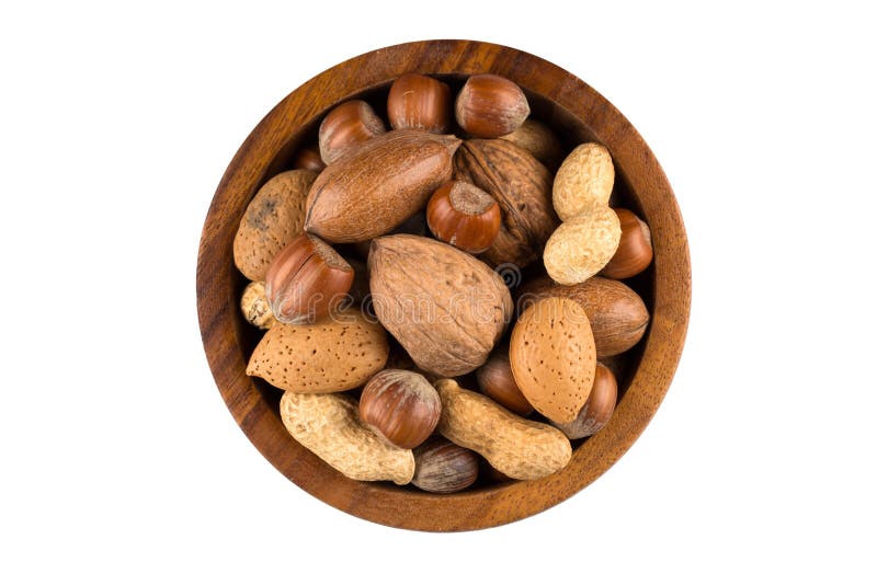 Mixed Nuts in Shells in a Bowl Stock Image - Image of vegan, snack ...