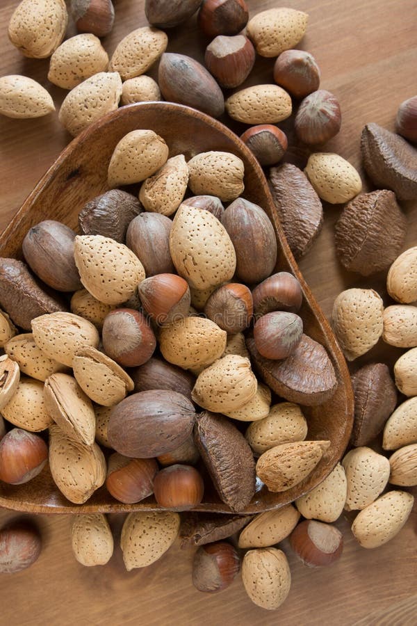 Mixed nuts in shells stock image. Image of hazelnut, nuts - 50343989