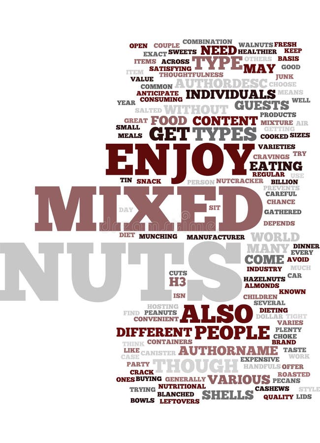 Mixed Nuts Text Background Word Cloud Concept Stock Illustration ...