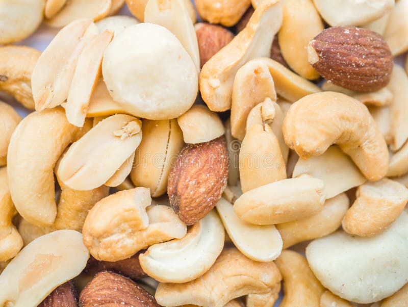 Mixed nuts on white stock image. Image of healthy, white - 49027891