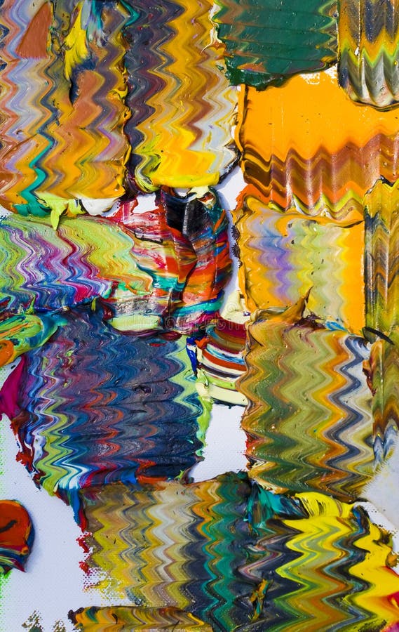 Mixed oil colors stock image. Image of creative, pallet - 6354769