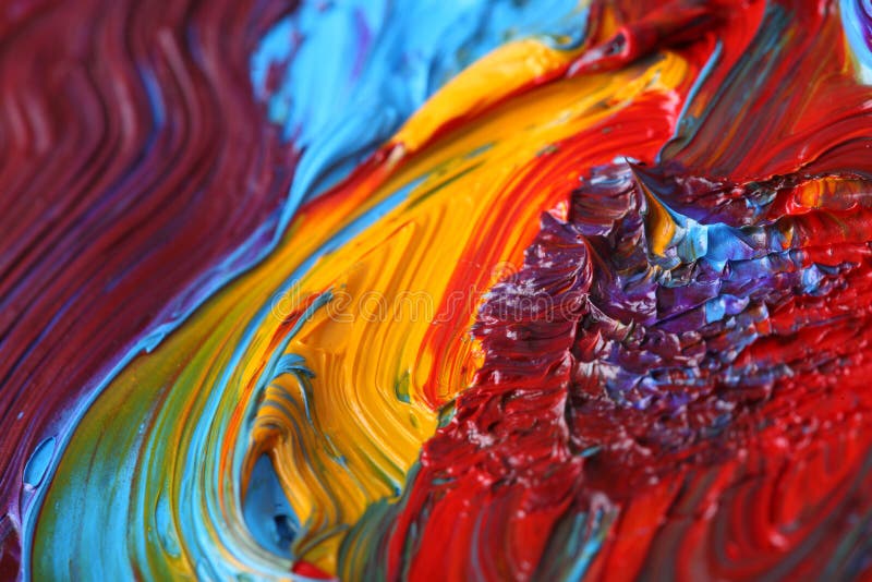 Mixed Oil Paint, Art Detail Stock Illustration - Illustration of mixing ...