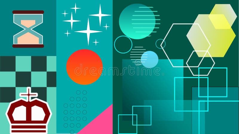 Mixed Pattern Modern Background Stock Illustration - Illustration of ...