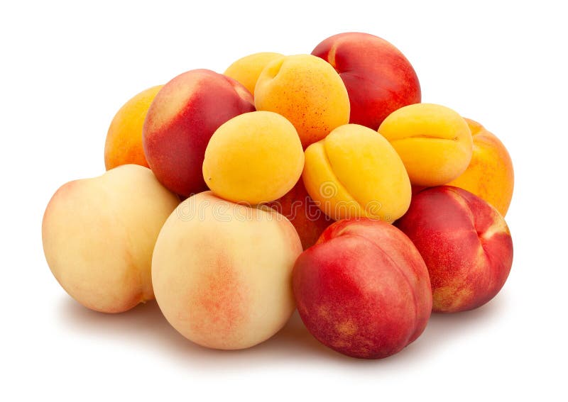 Mixed Peaches Path Isolated Stock Image - Image of ingredient, isolated ...