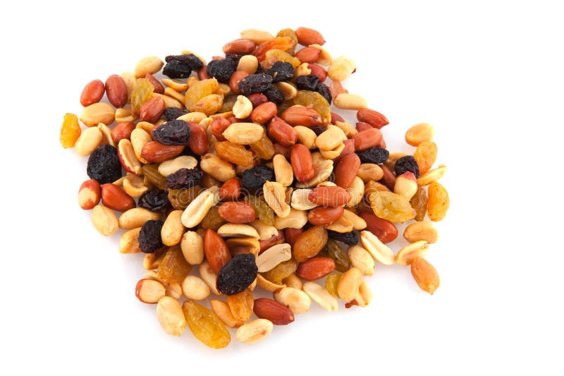 Mixed Peanuts with Dried Fruit Stock Photo - Image of dried, diversity ...