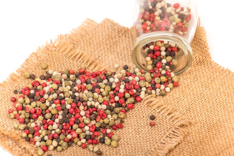 Mixed peppercorns stock photo. Image of green, cuisine - 58060656