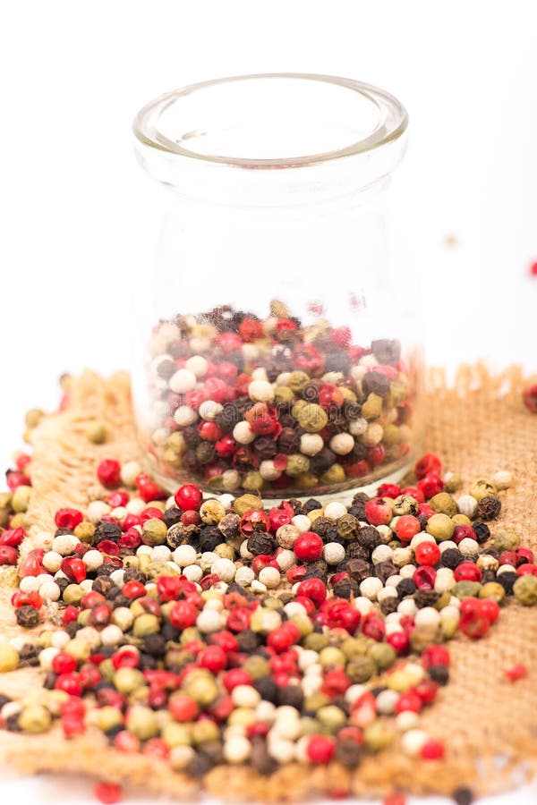 Mixed peppercorns stock photo. Image of mixture, green - 58256164