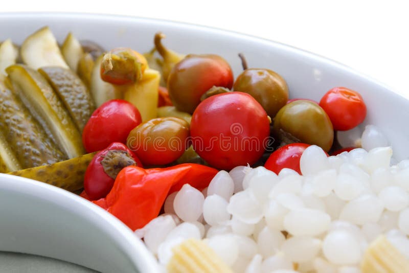 Mixed pickles. stock photo. Image of diet, crunch, conserved - 48274910