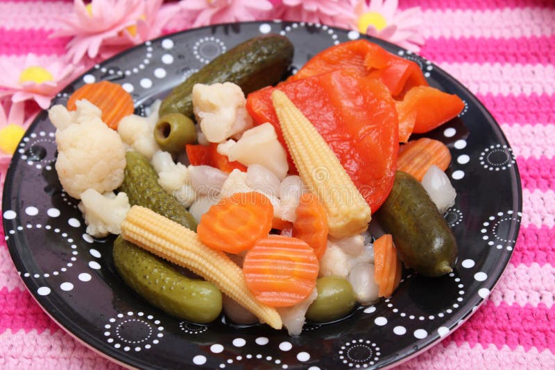 Mixed pickles stock photo. Image of healthy, buffet, carrots - 54277968