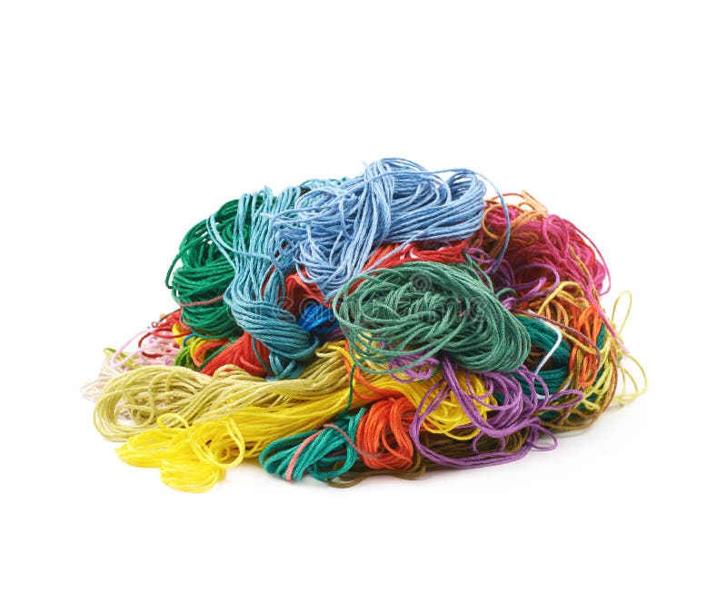 Mixed pile of yarn threads stock photo. Image of cotton - 85488314