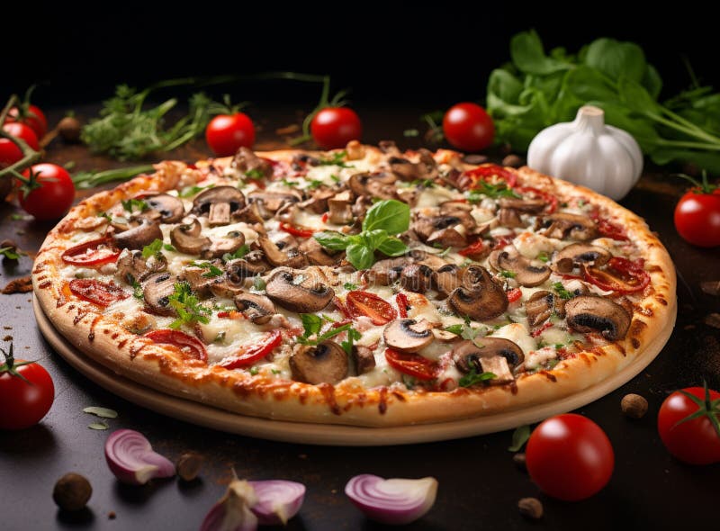 Mixed Pizza with Various Ingridients. High Quality Photo Stock ...
